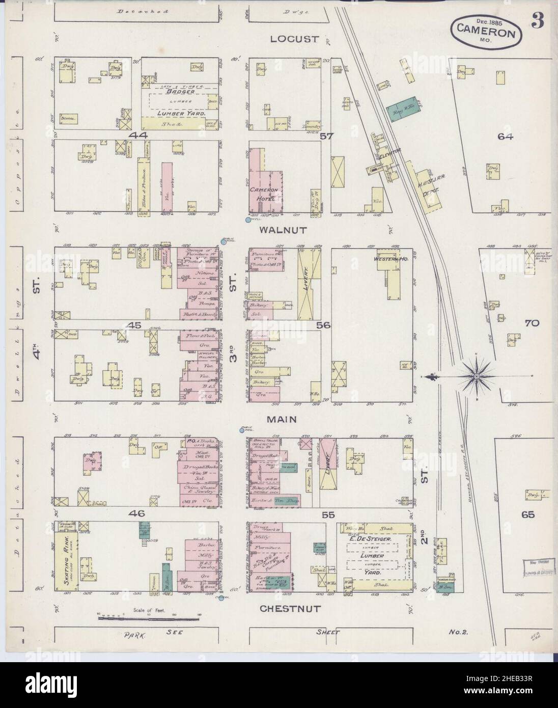 Cameron missouri map hi-res stock photography and images - Alamy