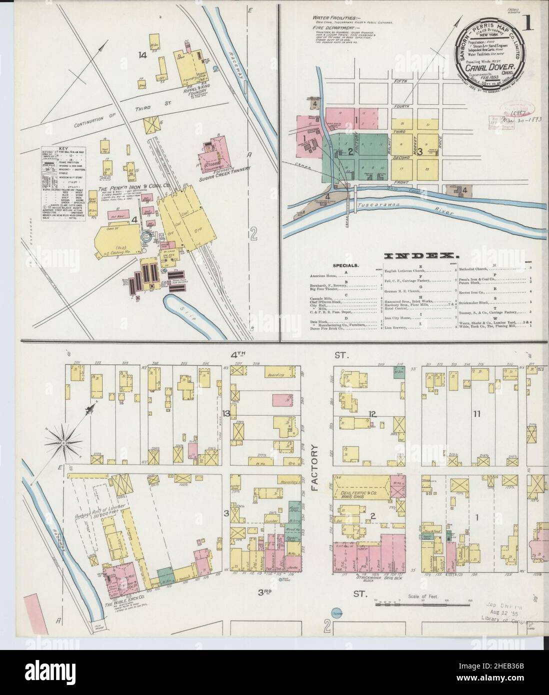 Map of dover ohio hi-res stock photography and images - Alamy