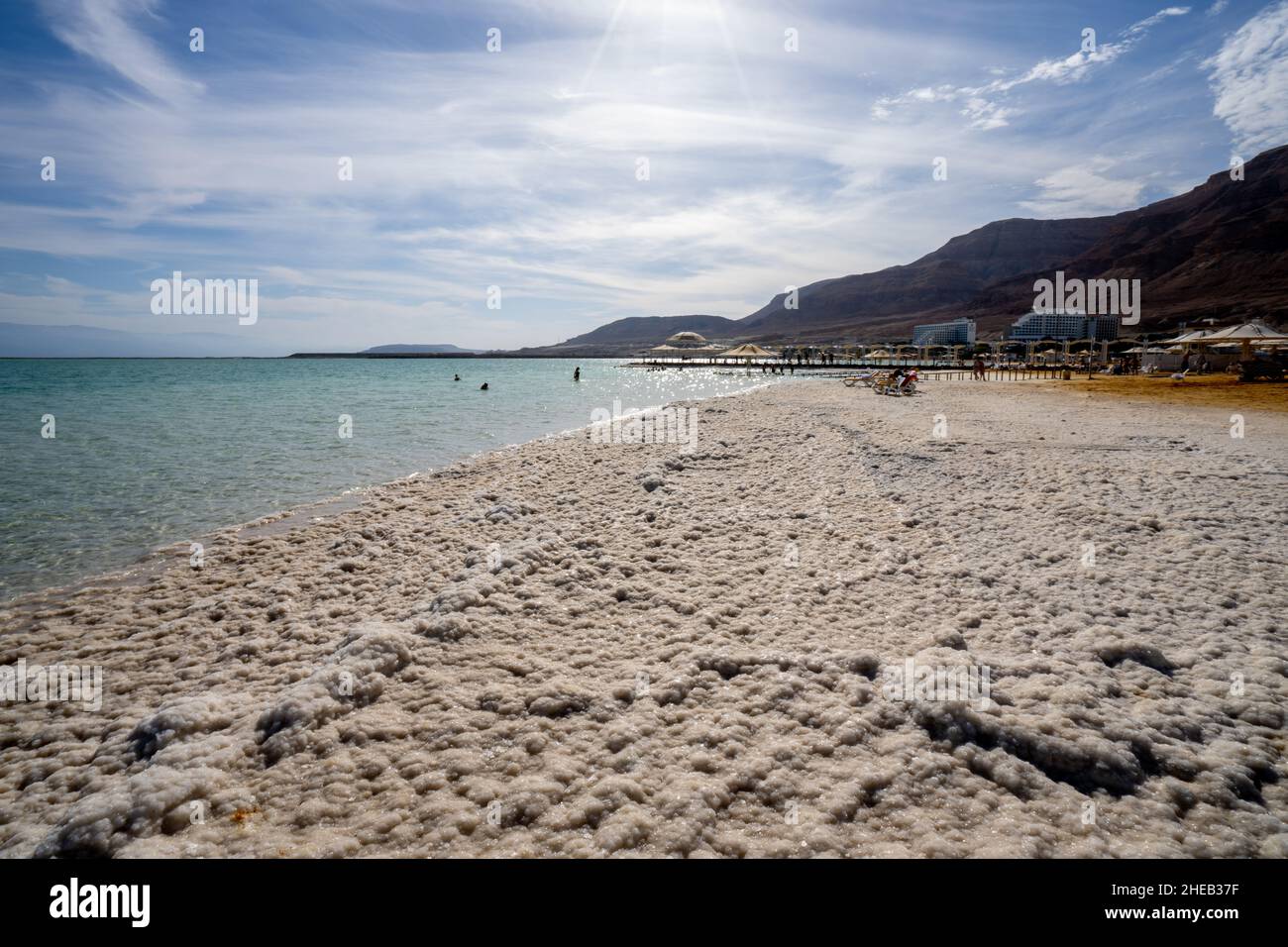 Resort hotel and spa on the shore of the Dead Sea, Ein Bokek, Israel Stock Photo - Alamy