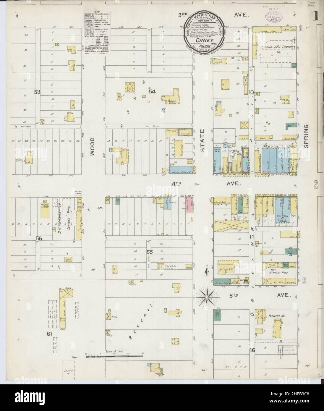 Map of caney hi-res stock photography and images - Alamy