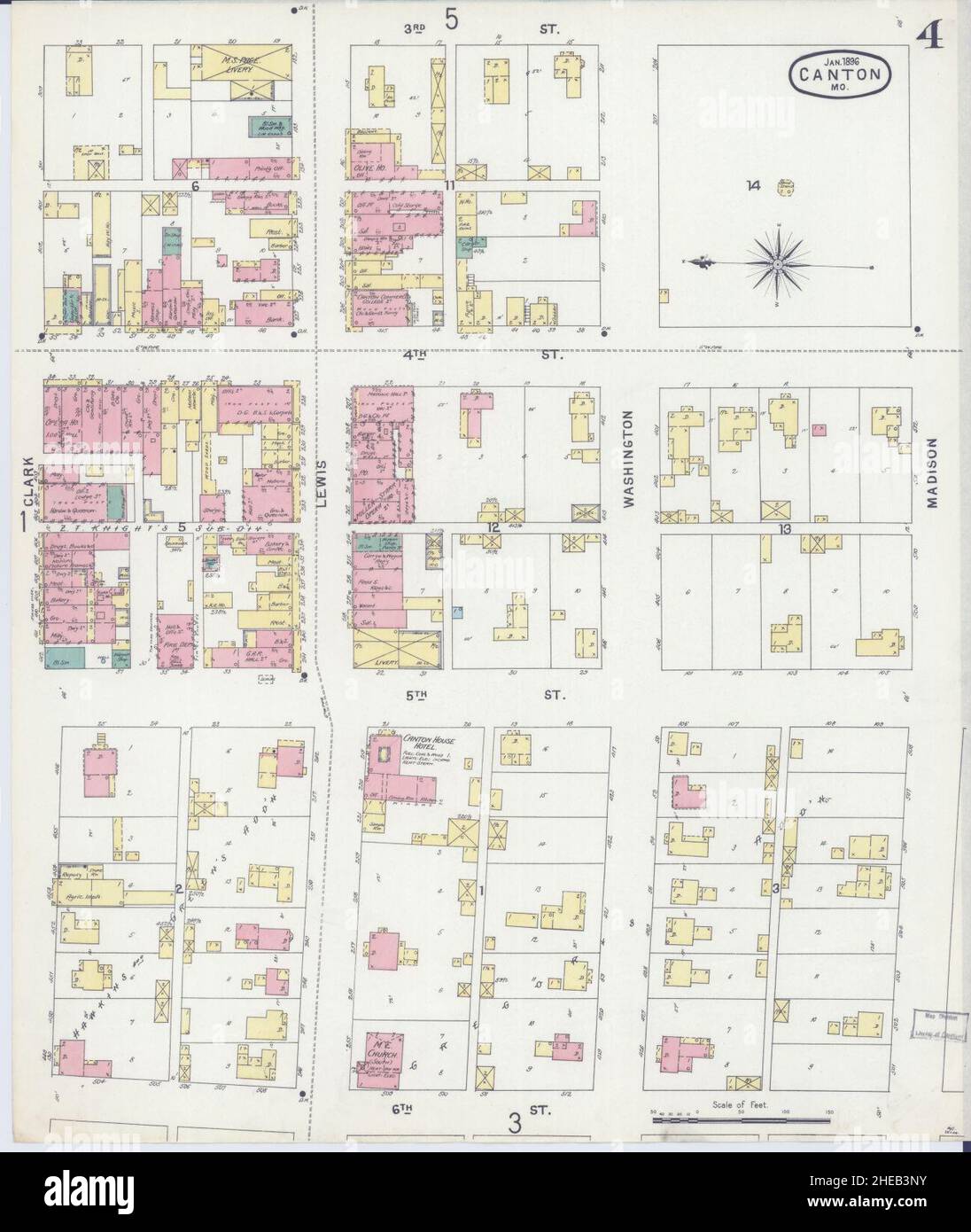 Canton missouri map hi-res stock photography and images - Alamy