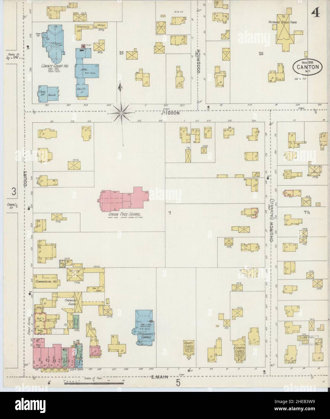 Map of canton new york hi-res stock photography and images - Alamy