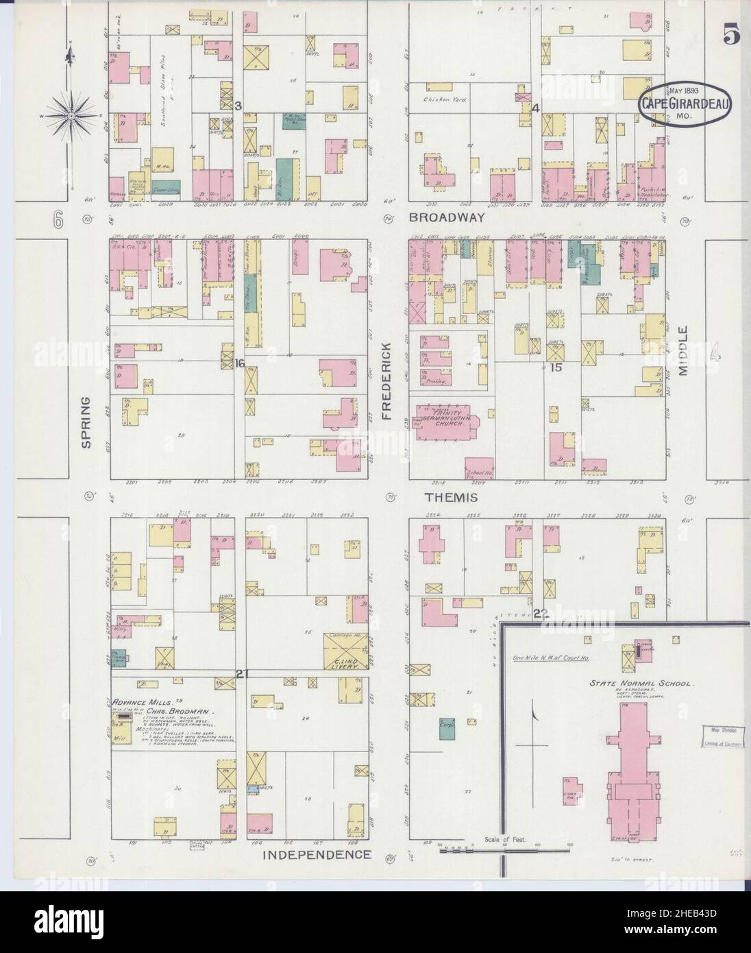 Map of cape girardeau hi-res stock photography and images - Alamy