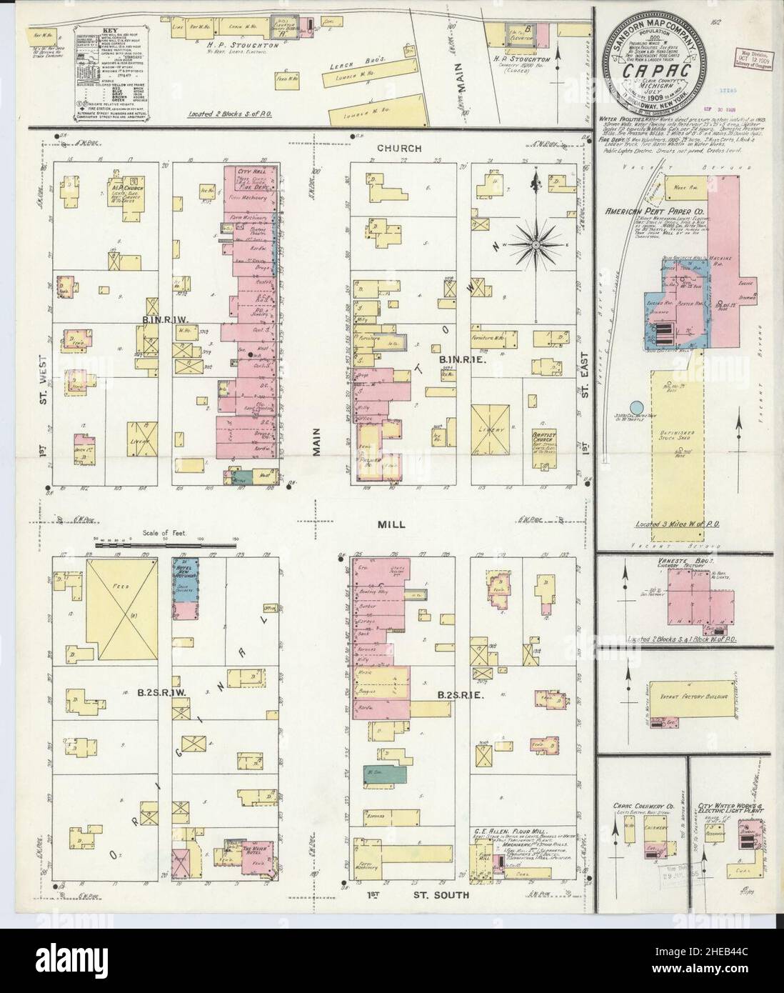 Sanborn Fire Insurance Map from Capac, Saint Clair County, Michigan ...