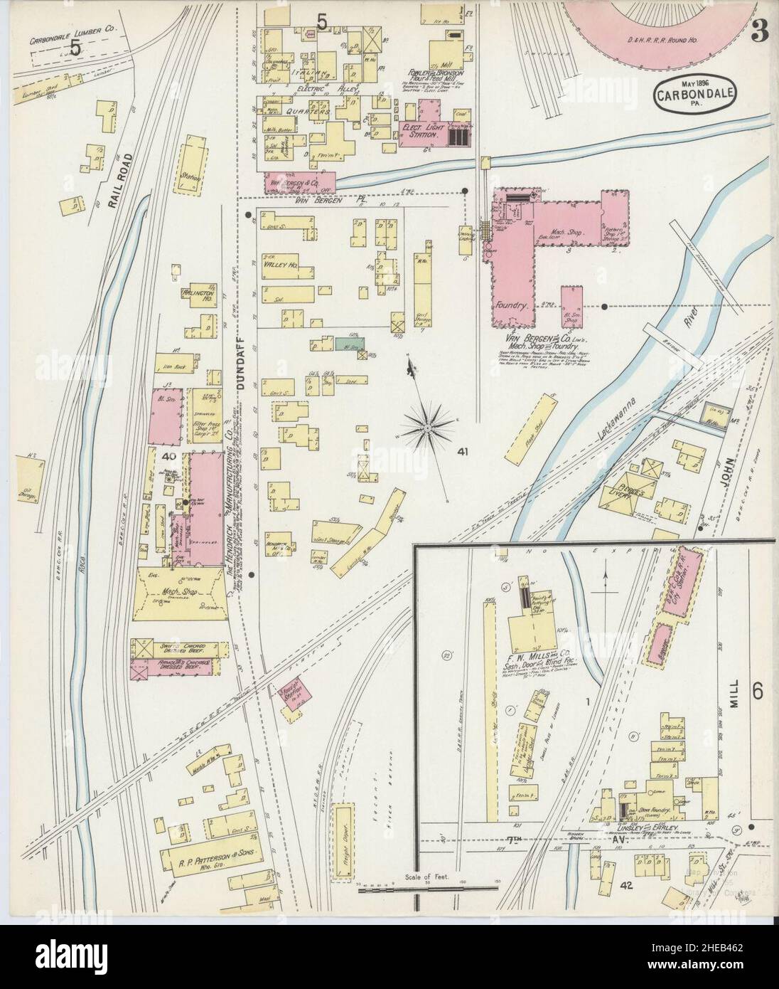 Carbondale pennsylvania map hi-res stock photography and images - Alamy