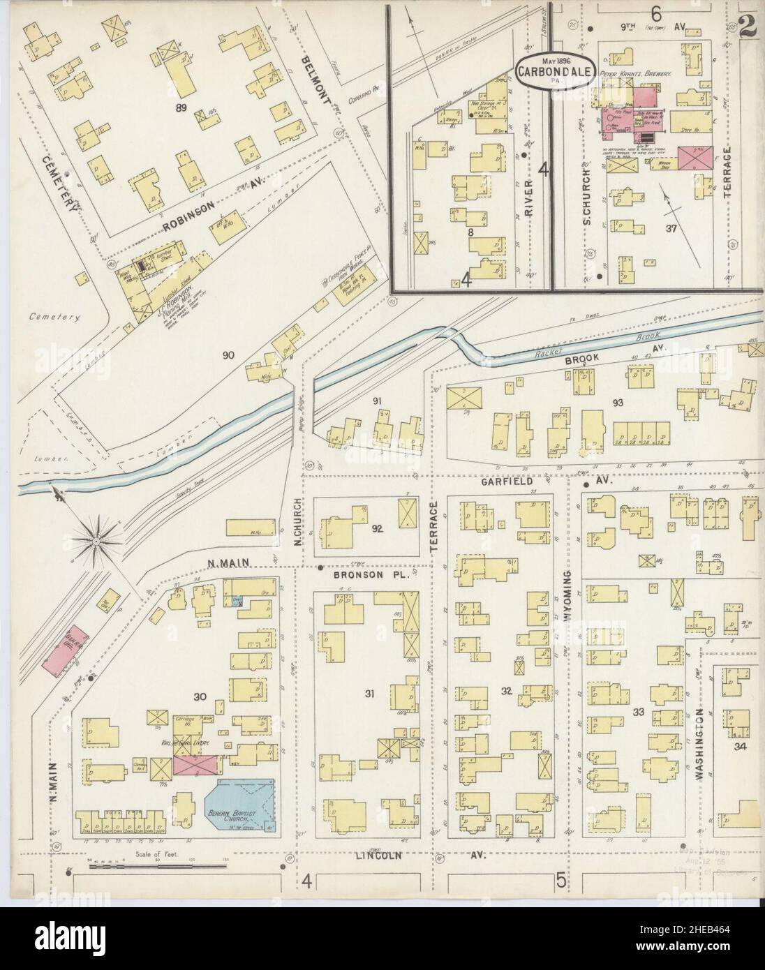 Carbondale pennsylvania map hi-res stock photography and images - Alamy