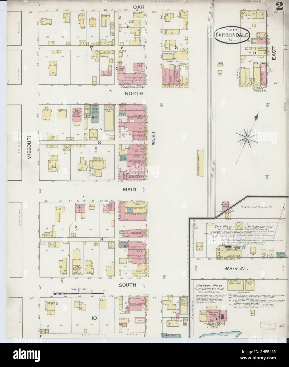 Illinois jackson county map hi-res stock photography and images - Alamy
