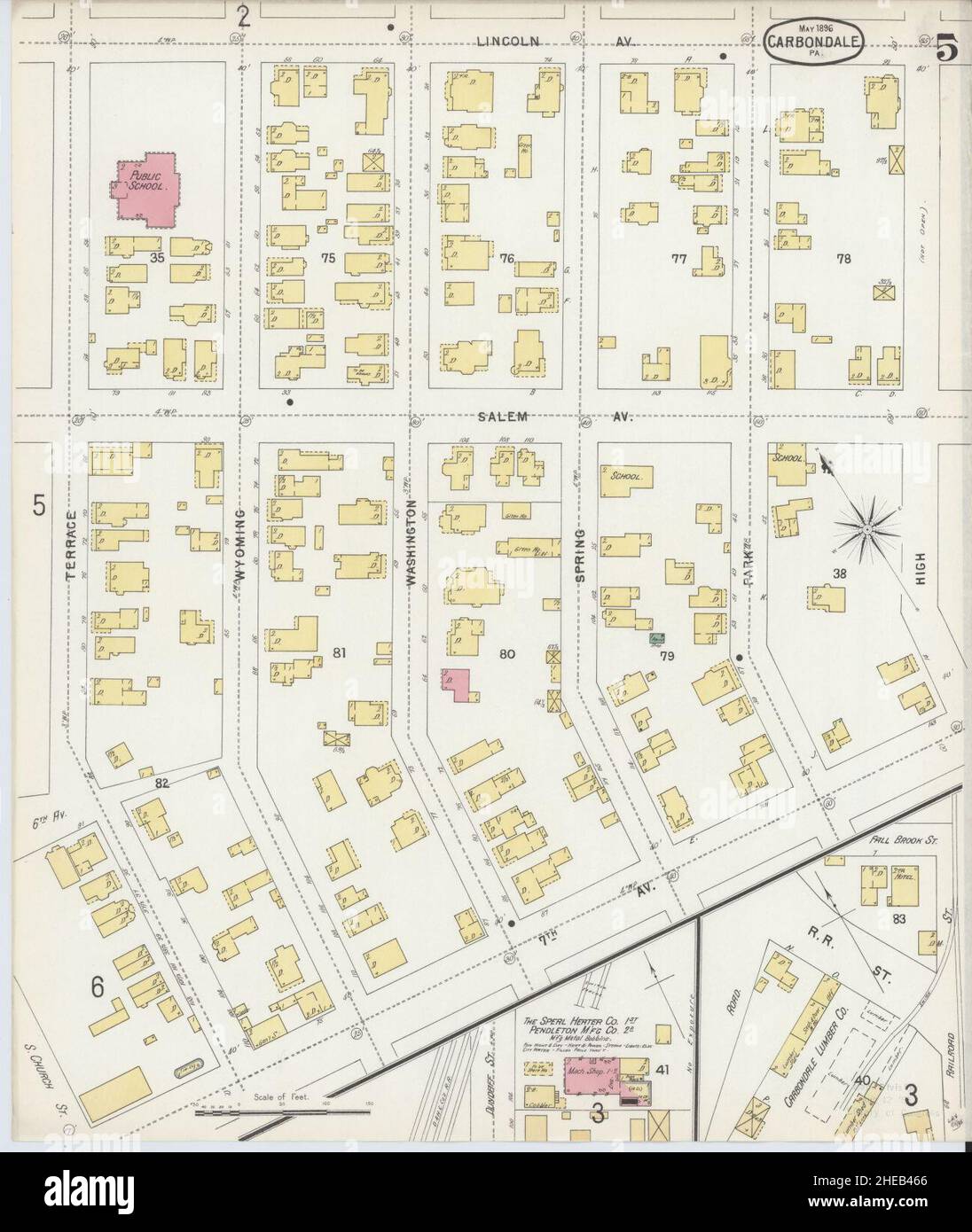 Carbondale pennsylvania map hi-res stock photography and images - Alamy
