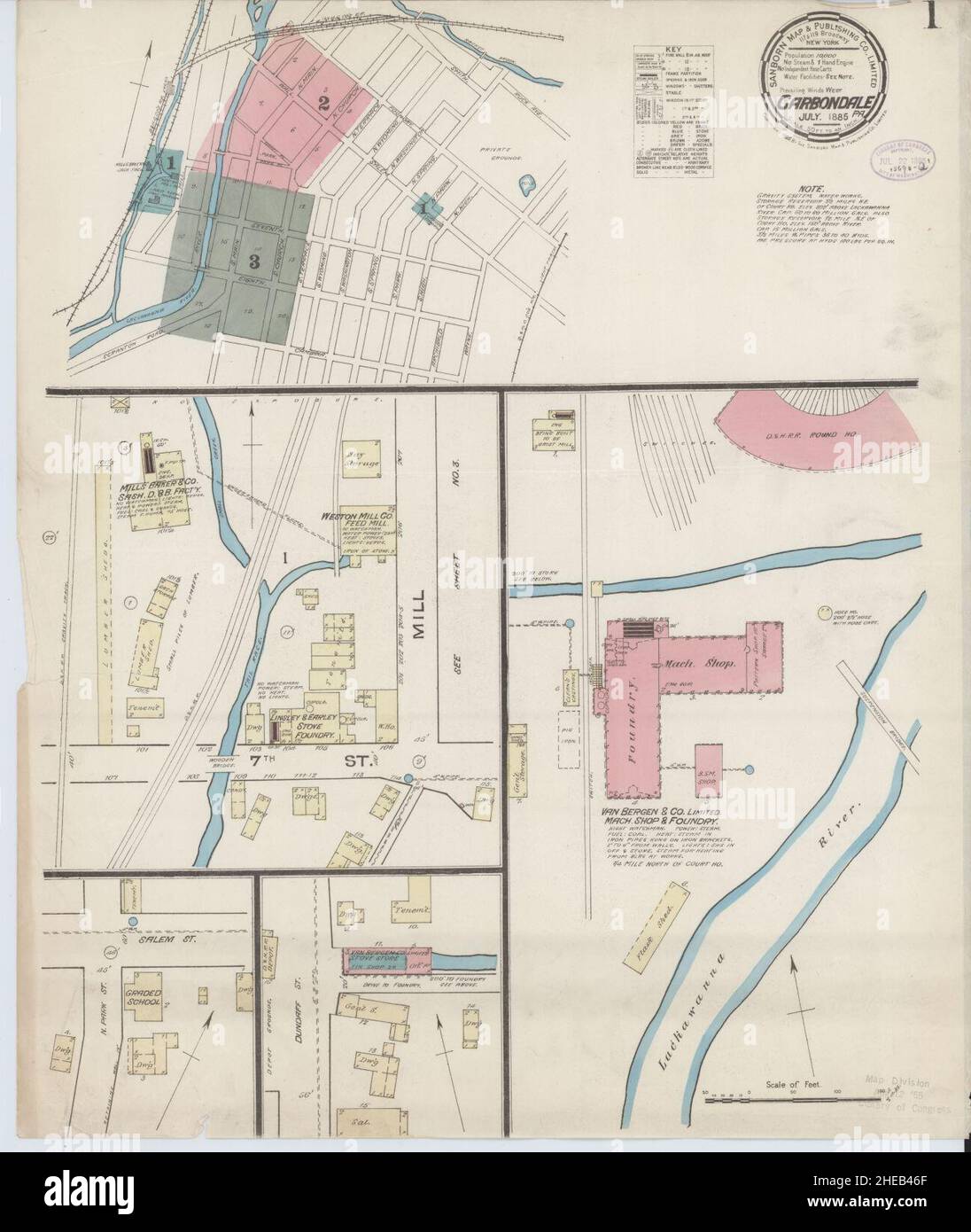 Carbondale pennsylvania map hi-res stock photography and images - Alamy