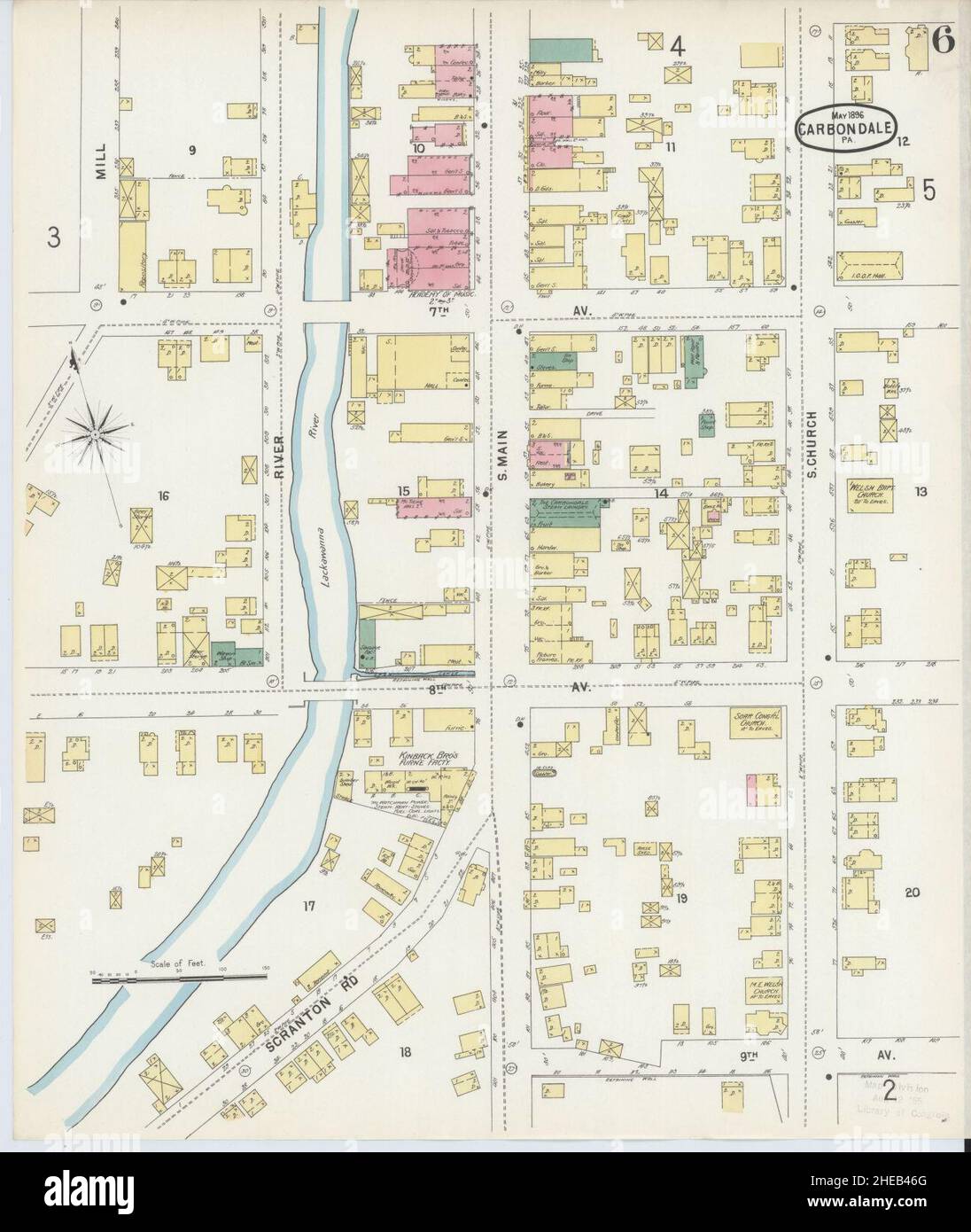 Carbondale pennsylvania map hi-res stock photography and images - Alamy
