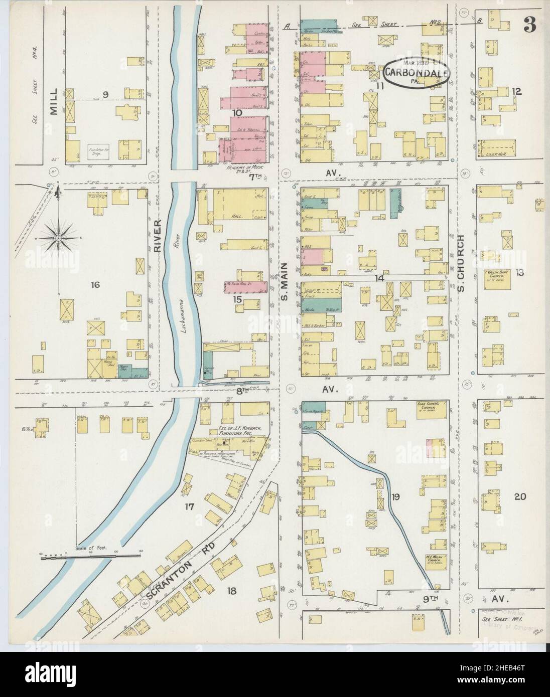 Carbondale pennsylvania map hi-res stock photography and images - Alamy