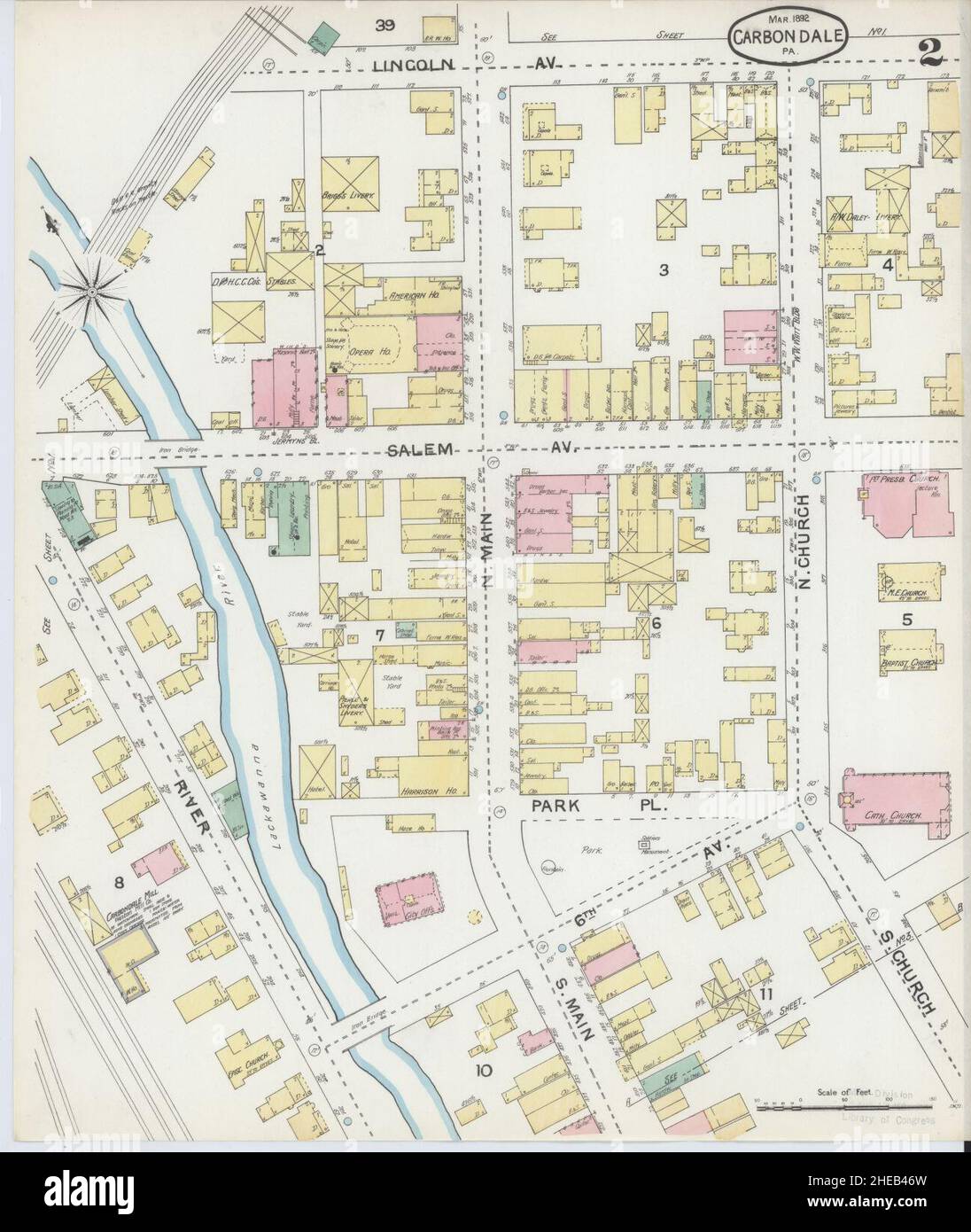 Carbondale pennsylvania map hi-res stock photography and images - Alamy