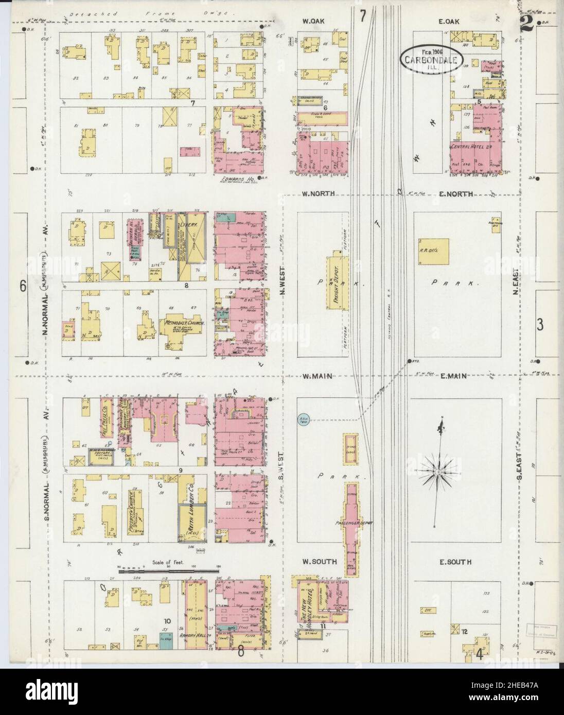 Illinois jackson county map hi-res stock photography and images - Alamy