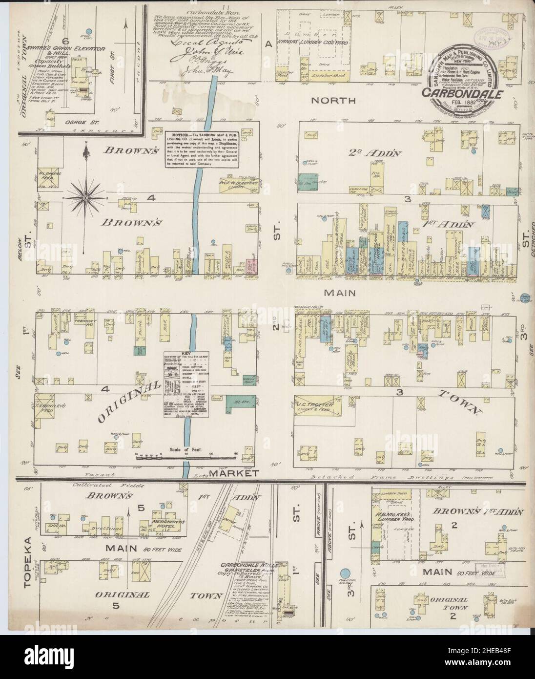 Carbondale kansas map hi-res stock photography and images - Alamy