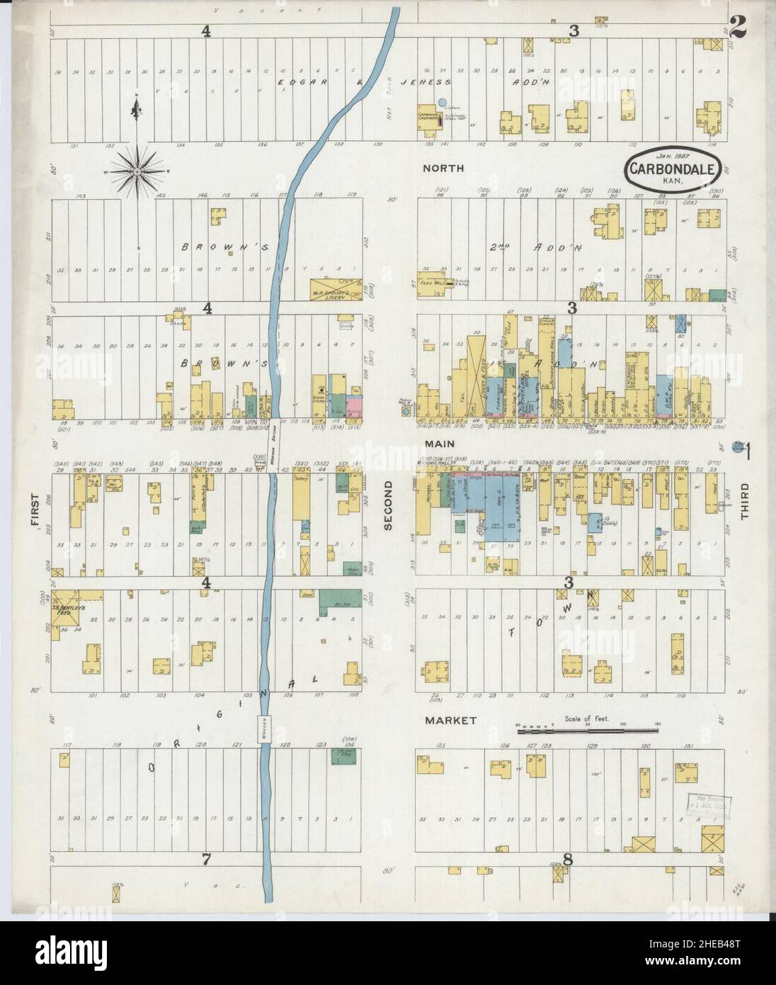 Carbondale kansas map hi-res stock photography and images - Alamy