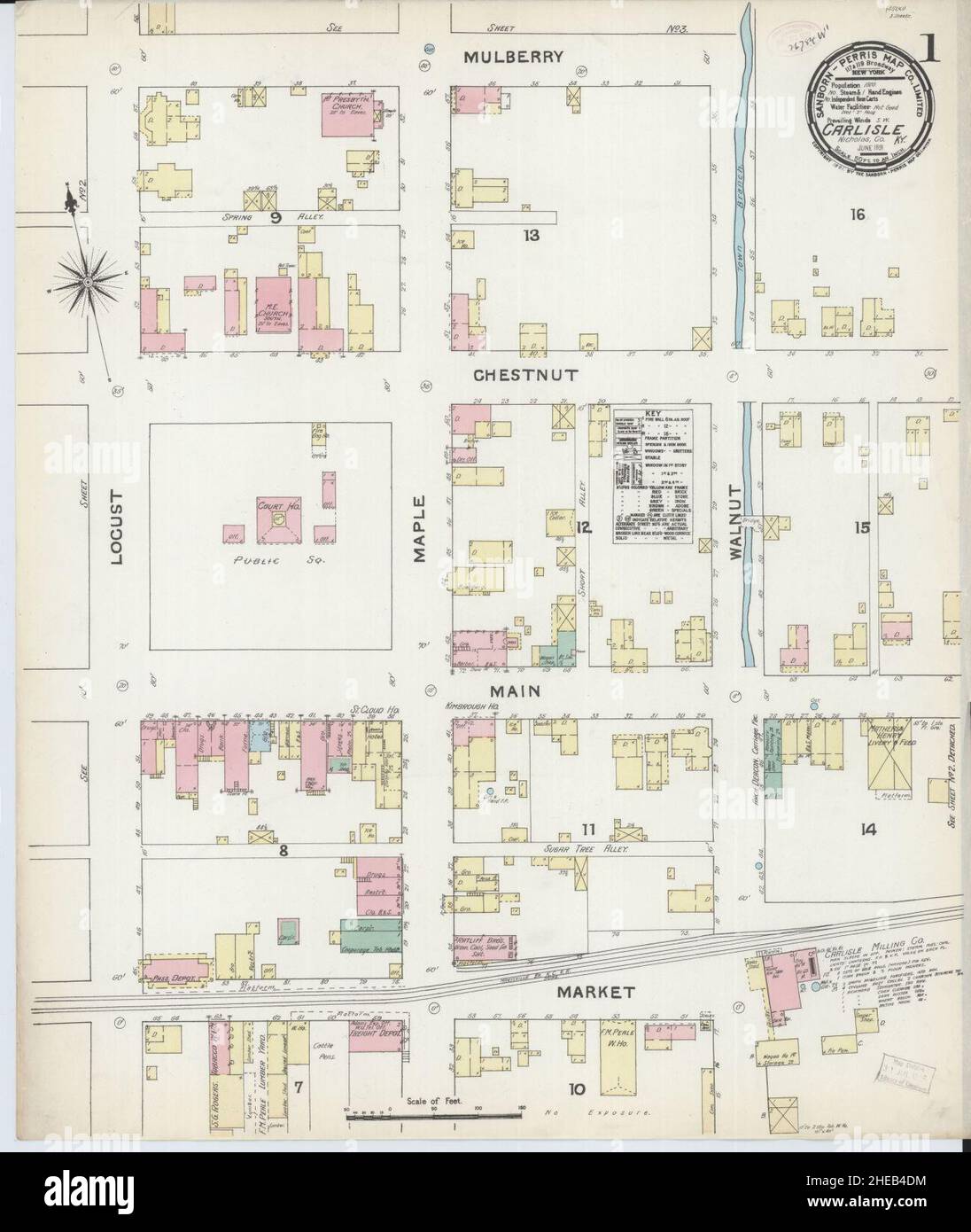 Map of carlisle kentucky hi-res stock photography and images - Alamy