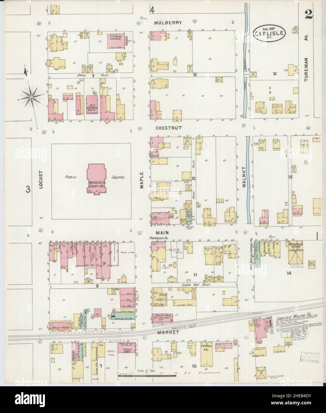Map of carlisle kentucky hi-res stock photography and images - Alamy