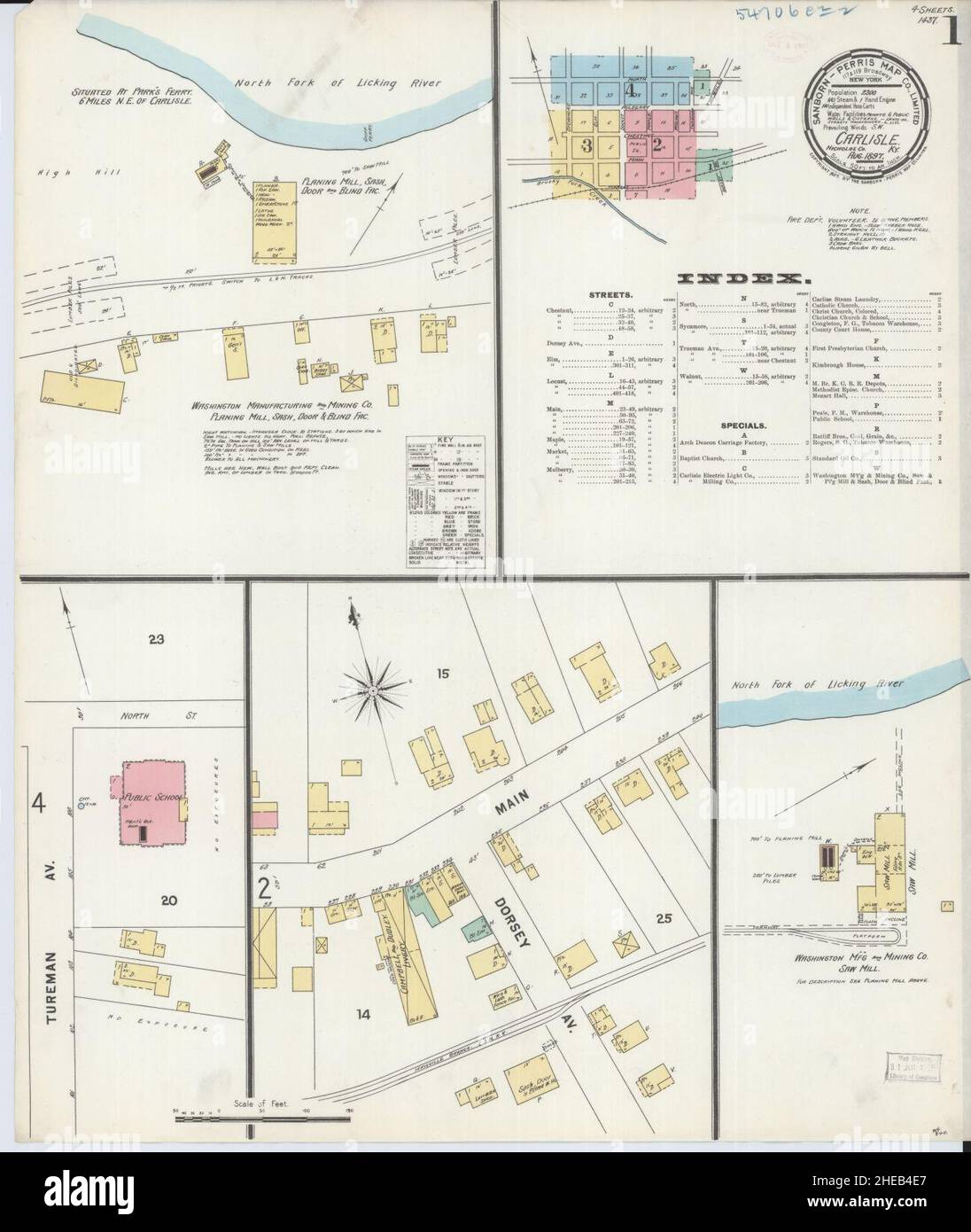 Map of carlisle kentucky hi-res stock photography and images - Alamy