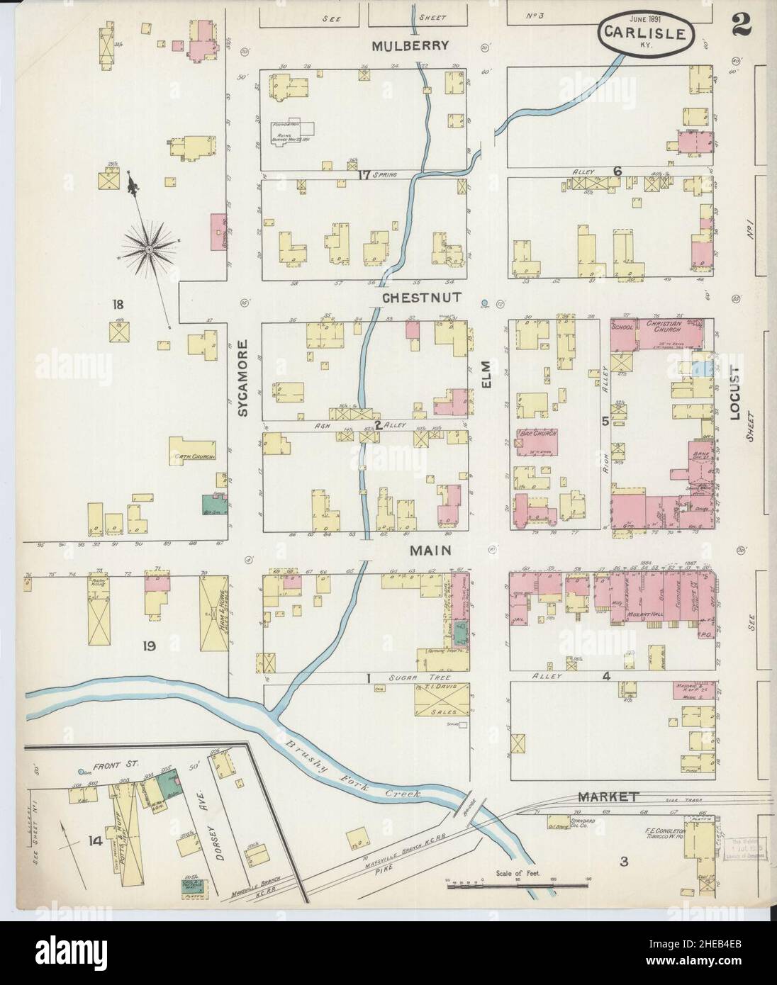 Map of carlisle kentucky hi-res stock photography and images - Alamy