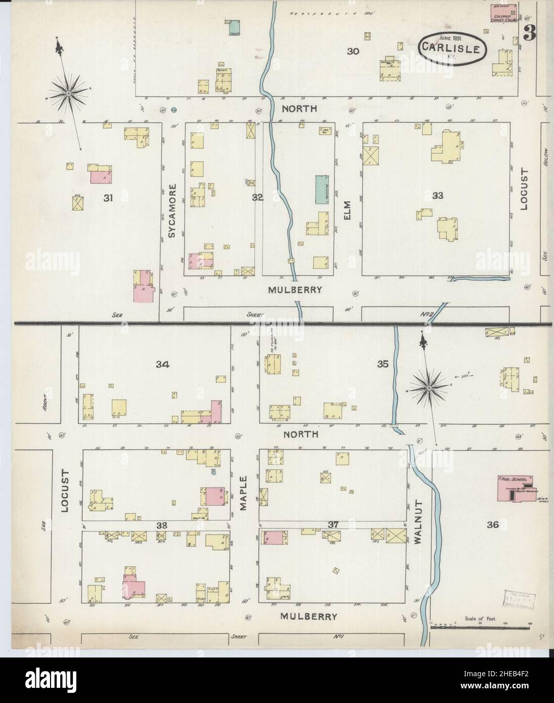 Map of carlisle kentucky hi-res stock photography and images - Alamy