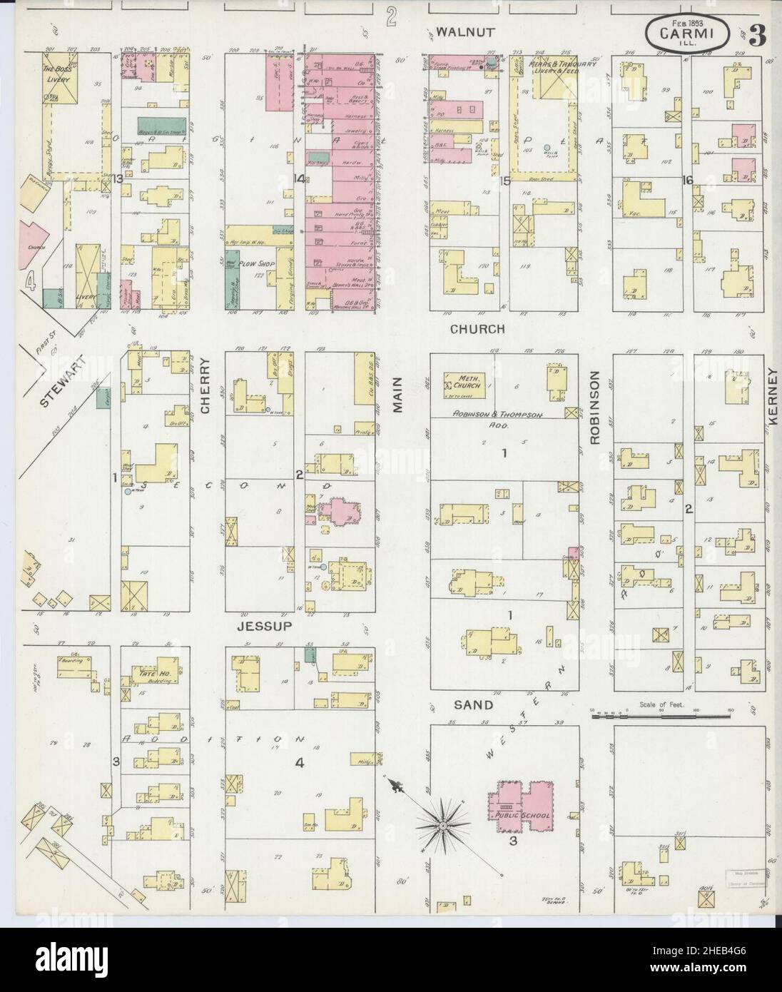 Carmi illinois map hi-res stock photography and images - Alamy
