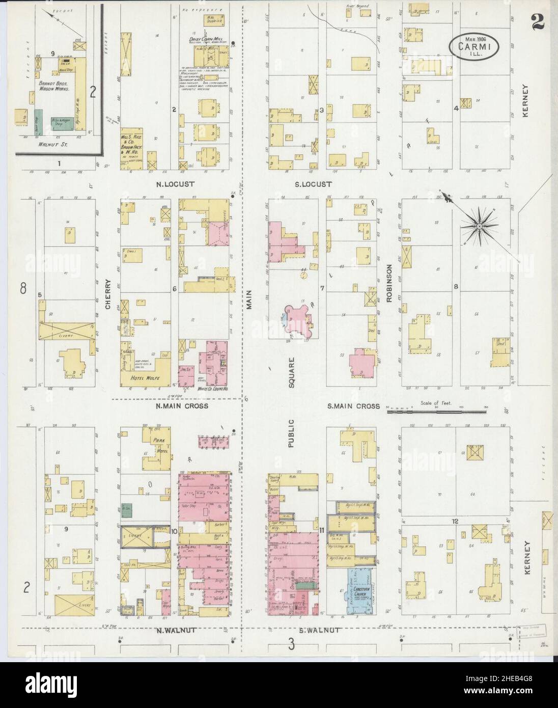 Carmi illinois map hi-res stock photography and images - Alamy