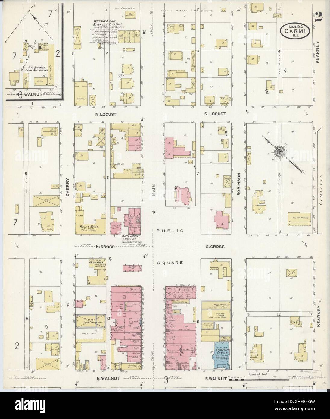 Carmi illinois map hi-res stock photography and images - Alamy