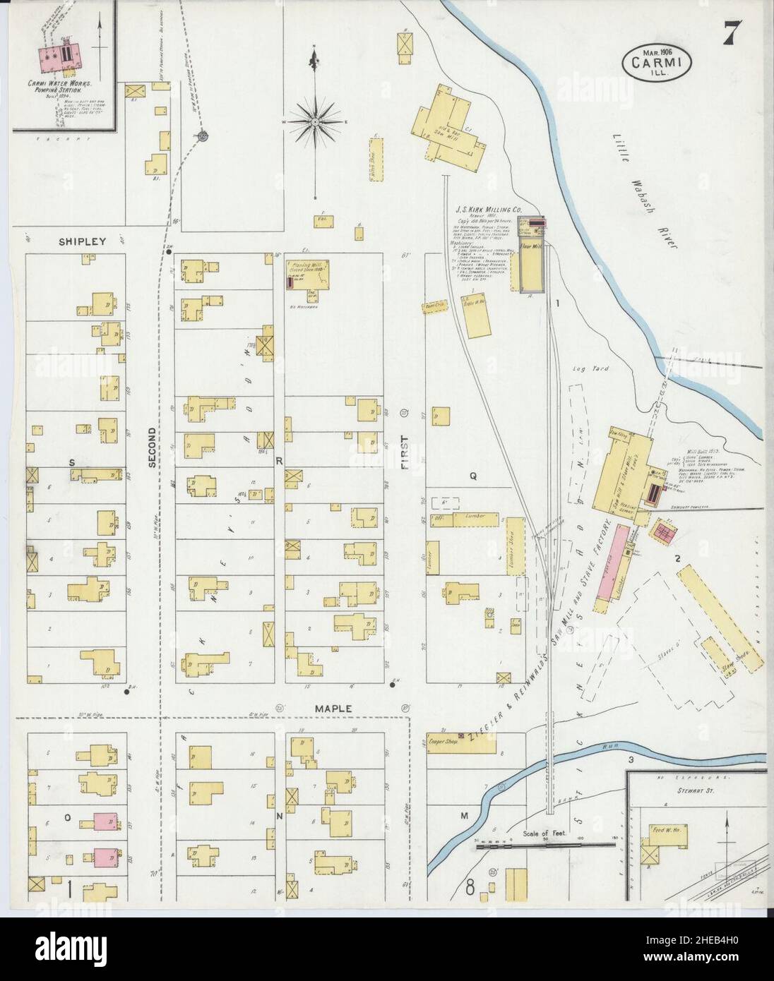 Carmi illinois map hi-res stock photography and images - Alamy