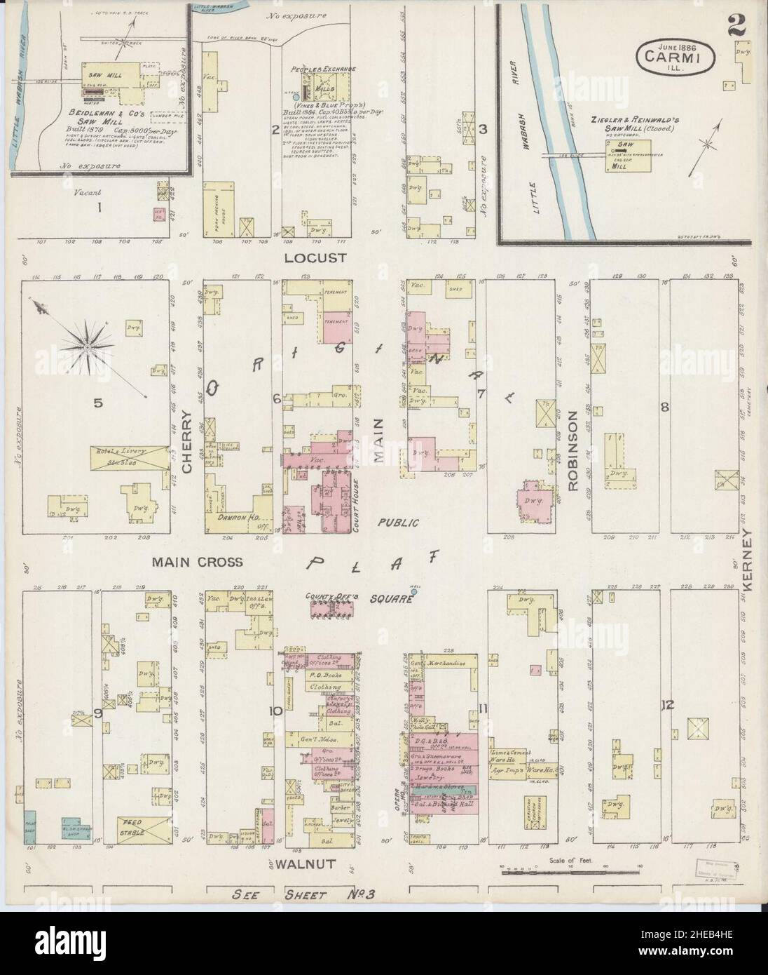 Carmi map hi-res stock photography and images - Alamy