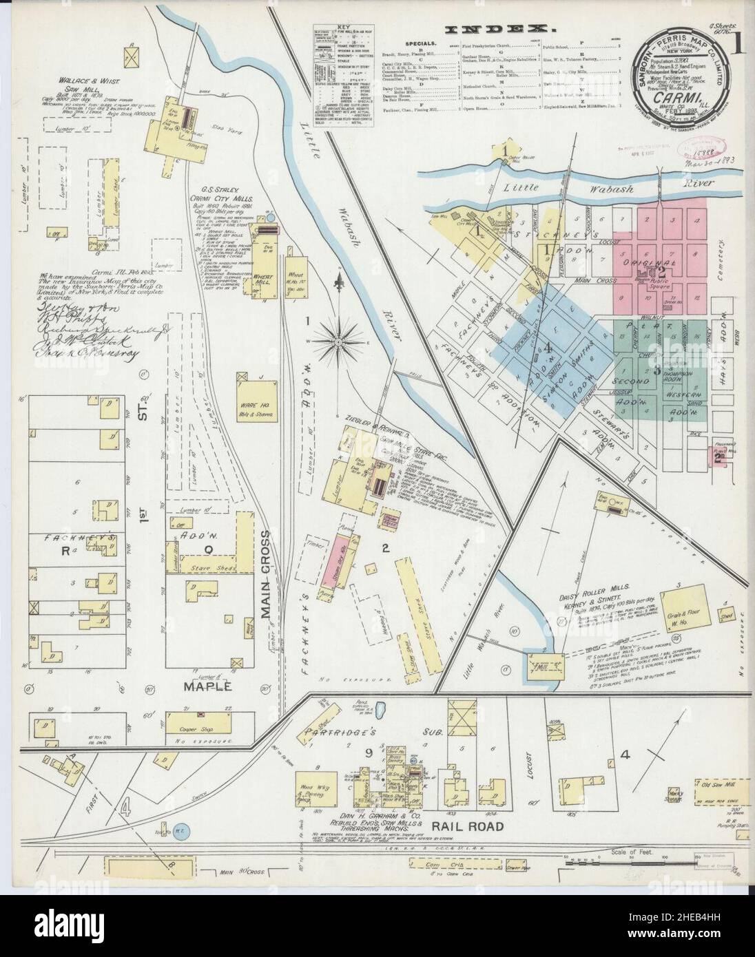 Carmi illinois map hi-res stock photography and images - Alamy