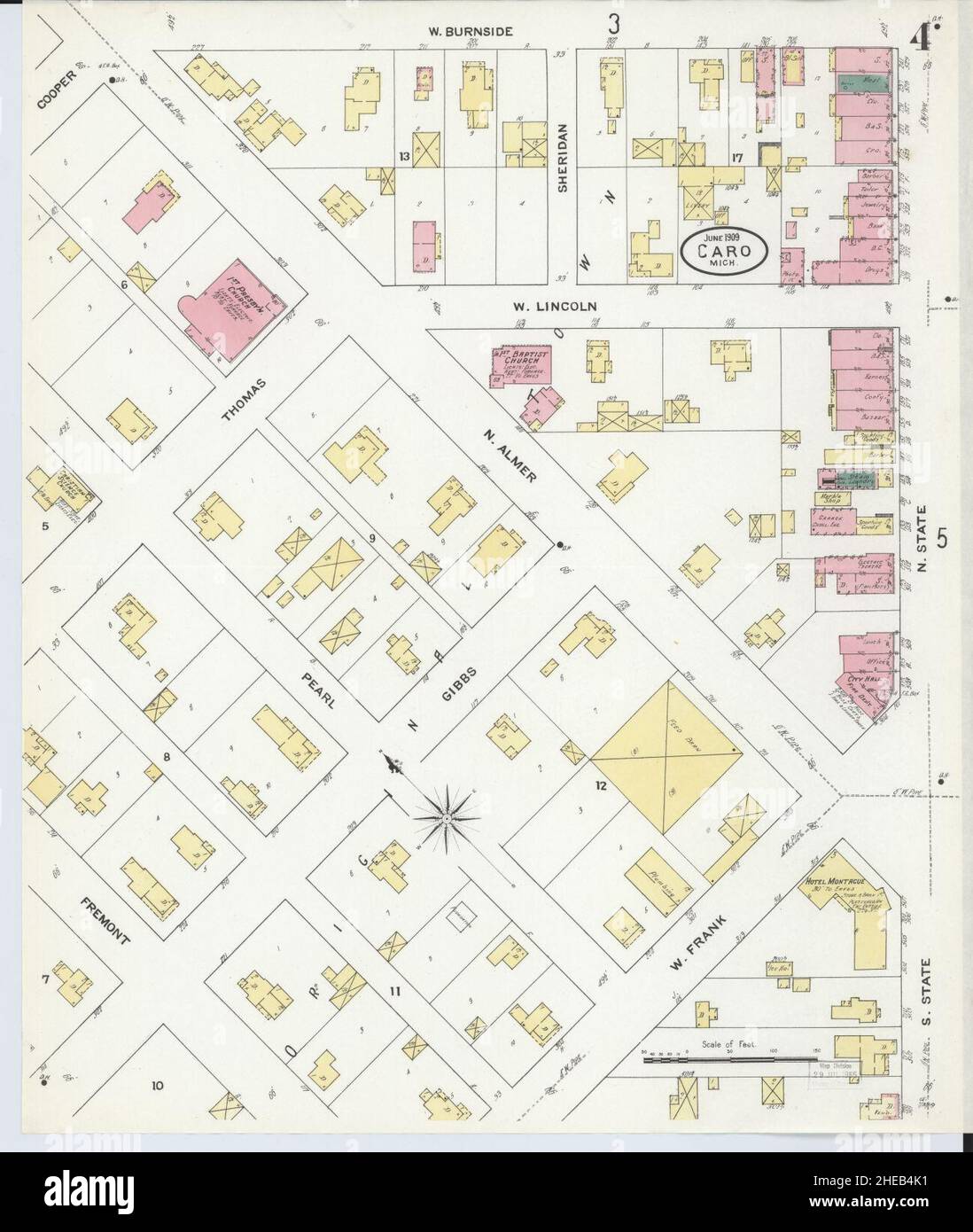 Caro michigan map hi-res stock photography and images - Alamy