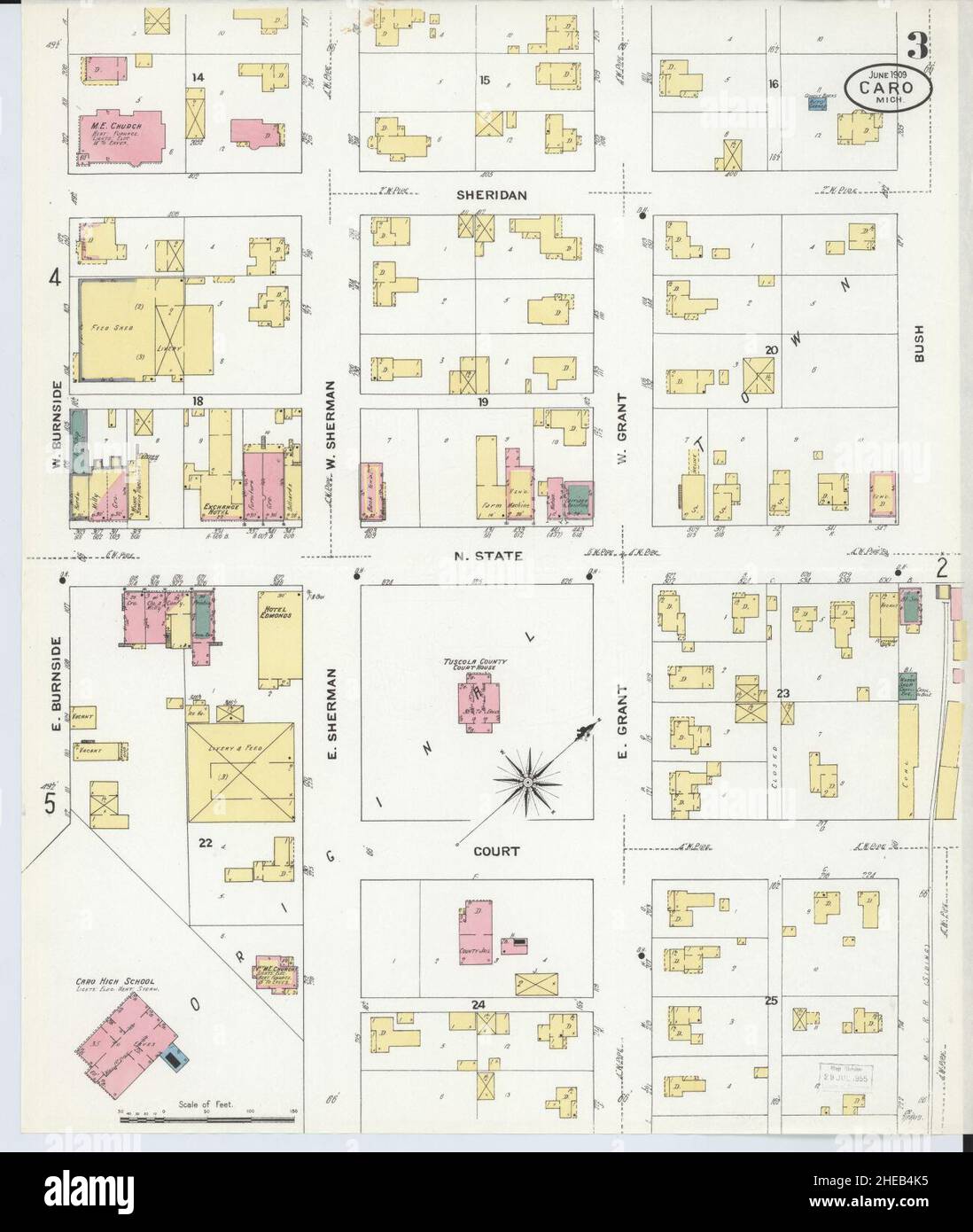Map of caro michigan hi-res stock photography and images - Alamy