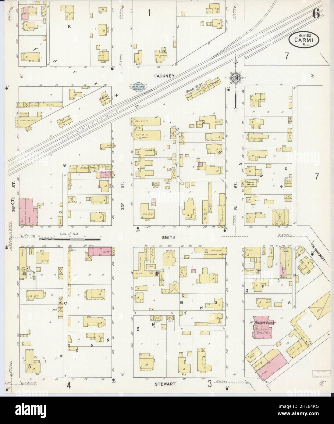 Carmi illinois map hi-res stock photography and images - Alamy
