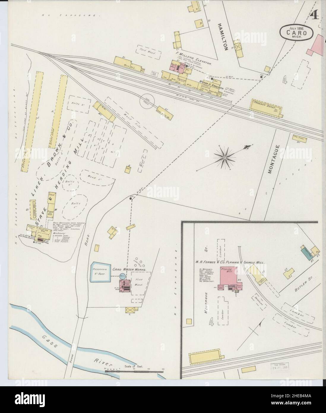 Caro michigan map hi-res stock photography and images - Alamy