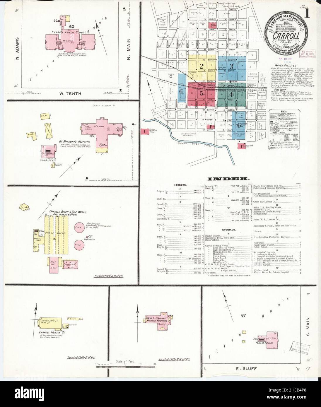 Carroll iowa map hi-res stock photography and images - Alamy