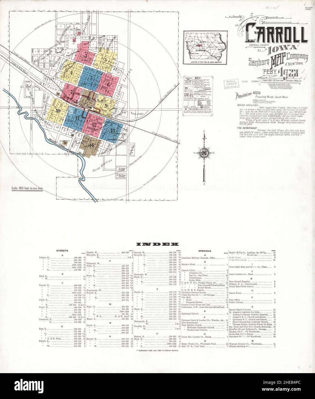 Carroll iowa map hi-res stock photography and images - Alamy