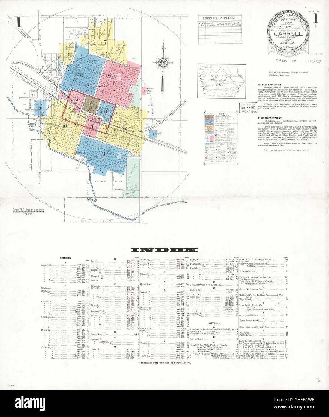 Carroll iowa map hi-res stock photography and images - Alamy