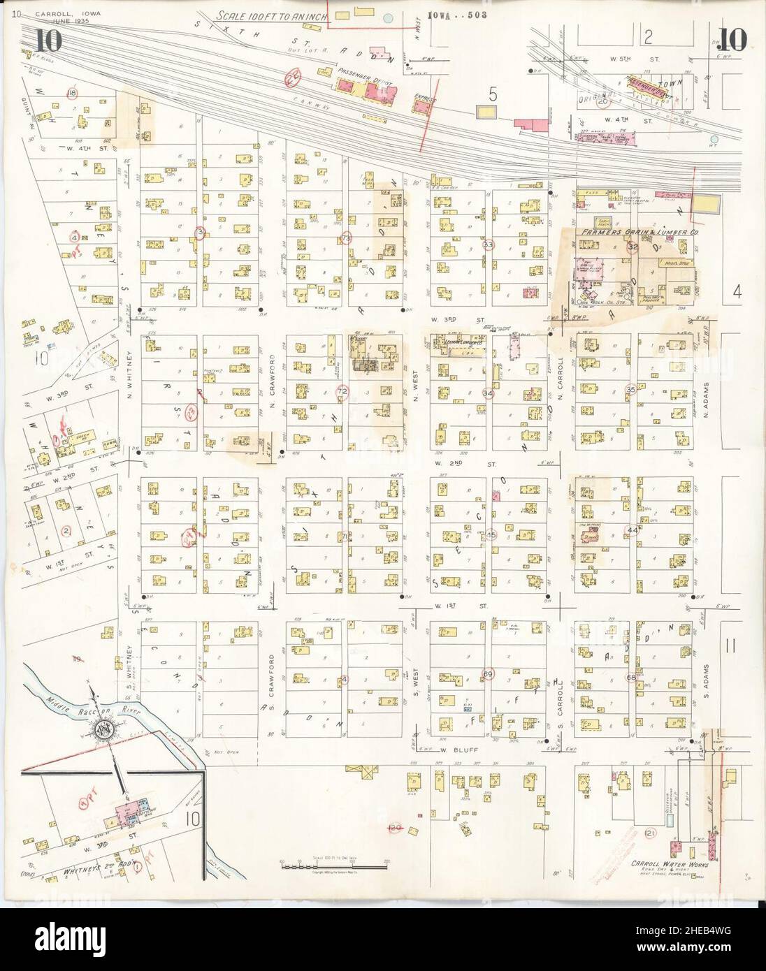 Carroll iowa map hi-res stock photography and images - Alamy