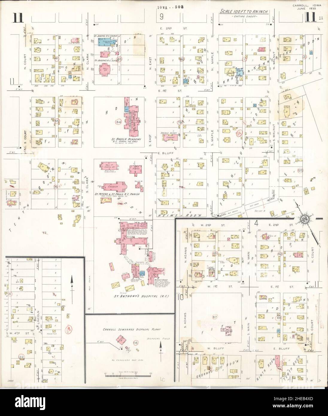 Carroll iowa map hi-res stock photography and images - Alamy