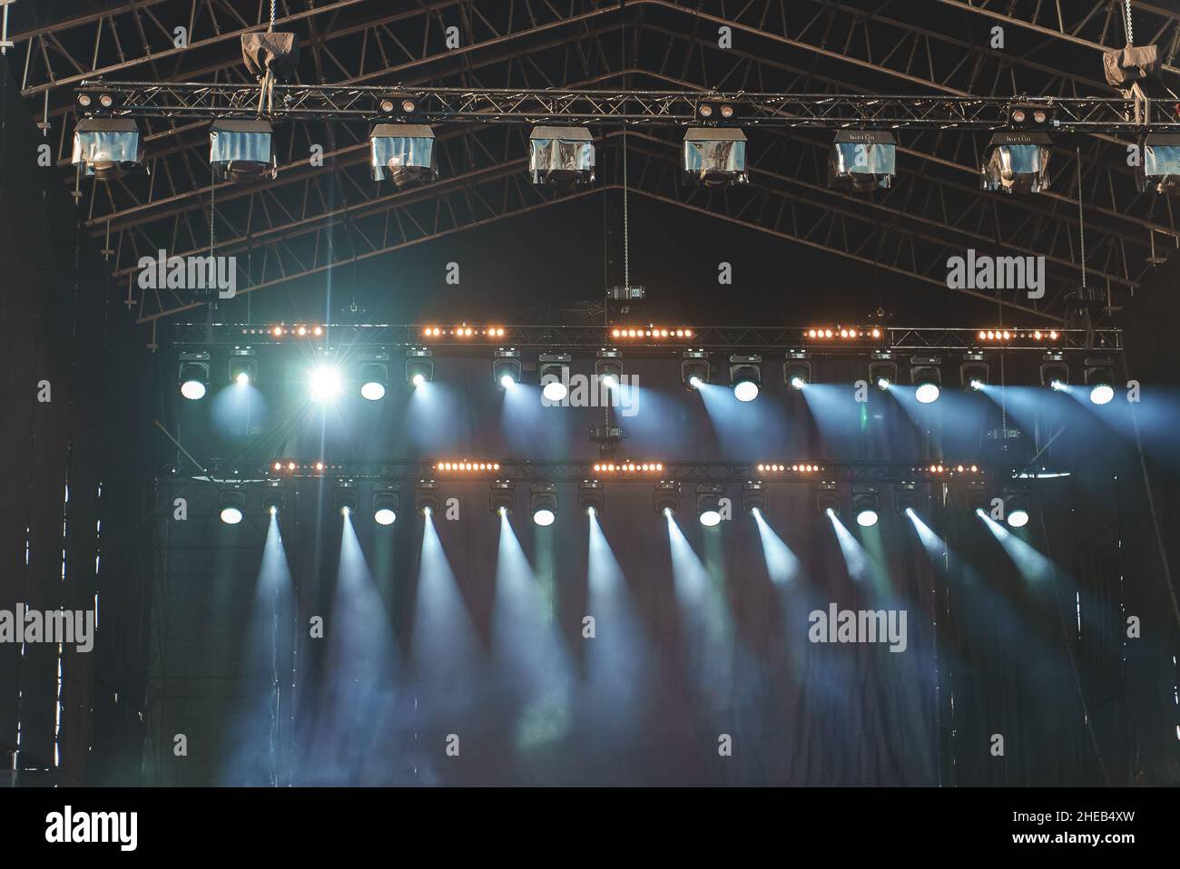 Stage with professional light on the concert Stock Photo - Alamy