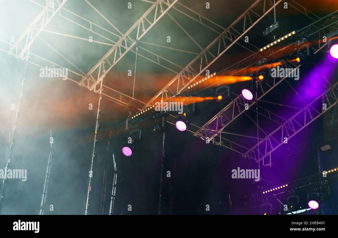 Stage with professional light on the concert Stock Photo - Alamy