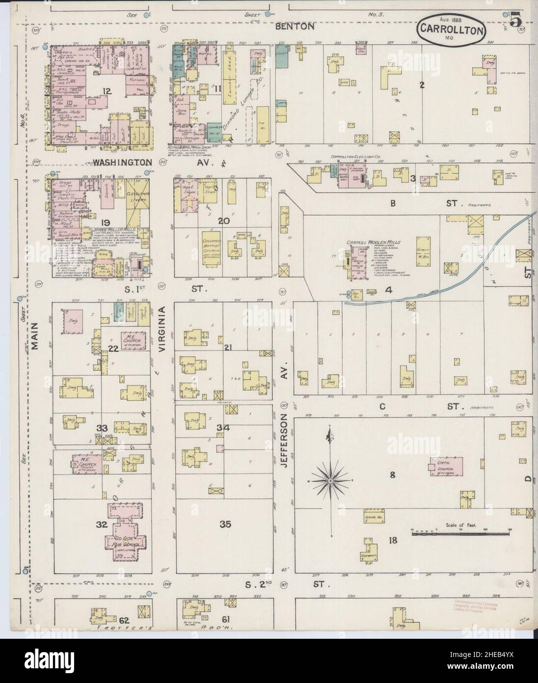 Carrollton missouri map hi-res stock photography and images - Alamy