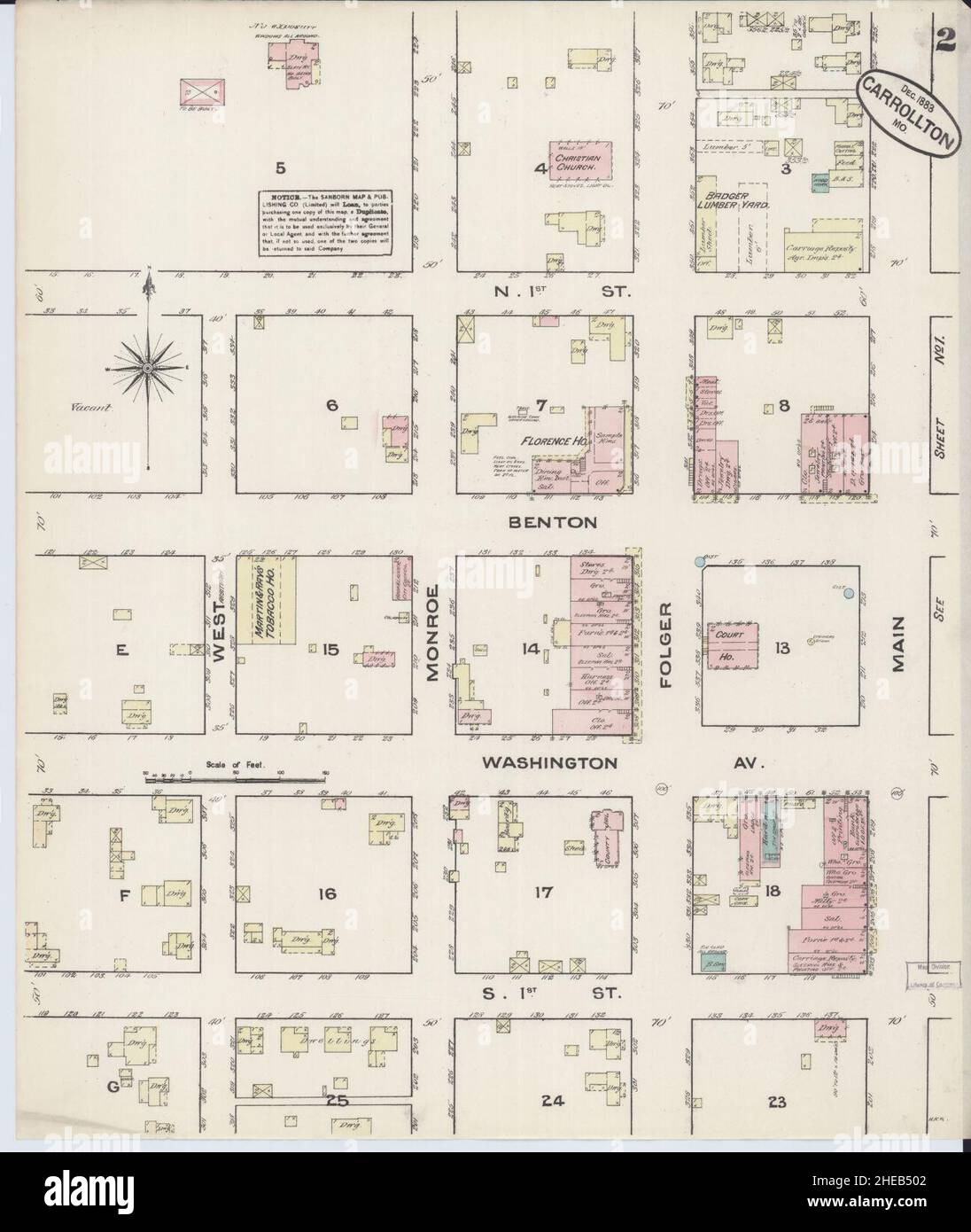 Carrollton missouri map hi-res stock photography and images - Alamy