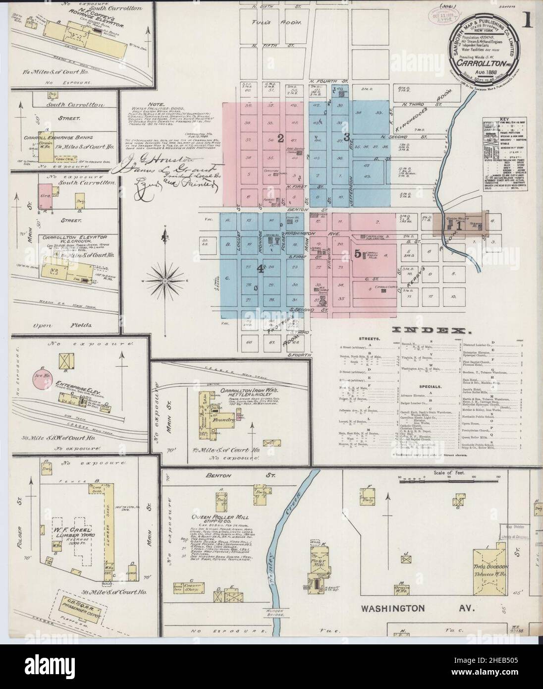 Carrollton missouri map hi-res stock photography and images - Alamy