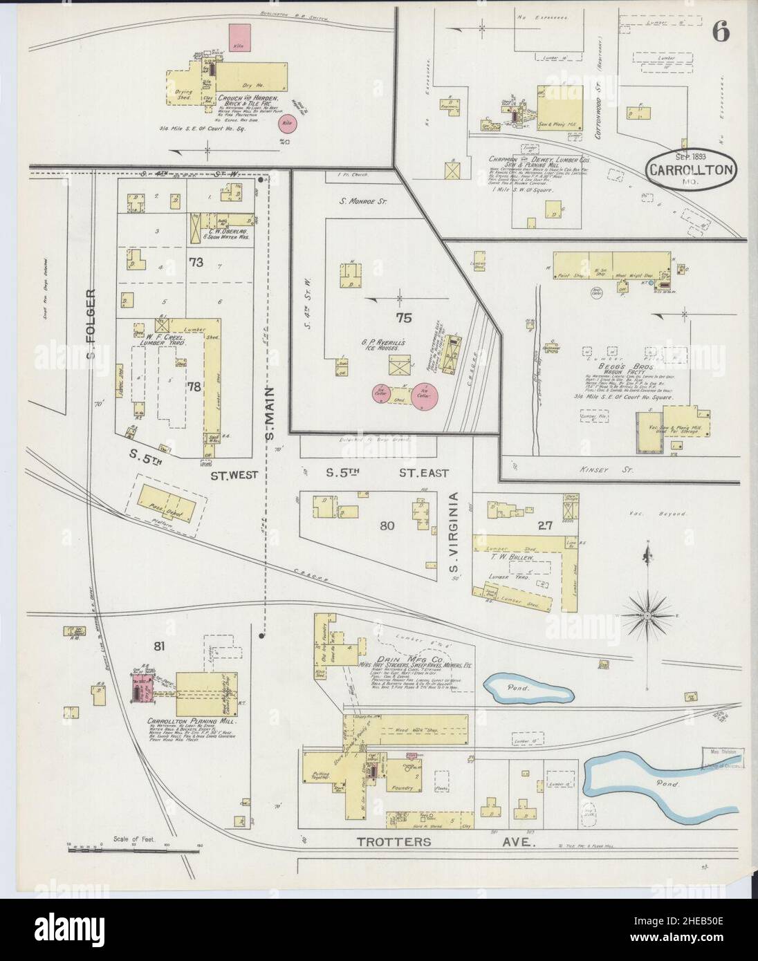 Carrollton missouri map hi-res stock photography and images - Alamy