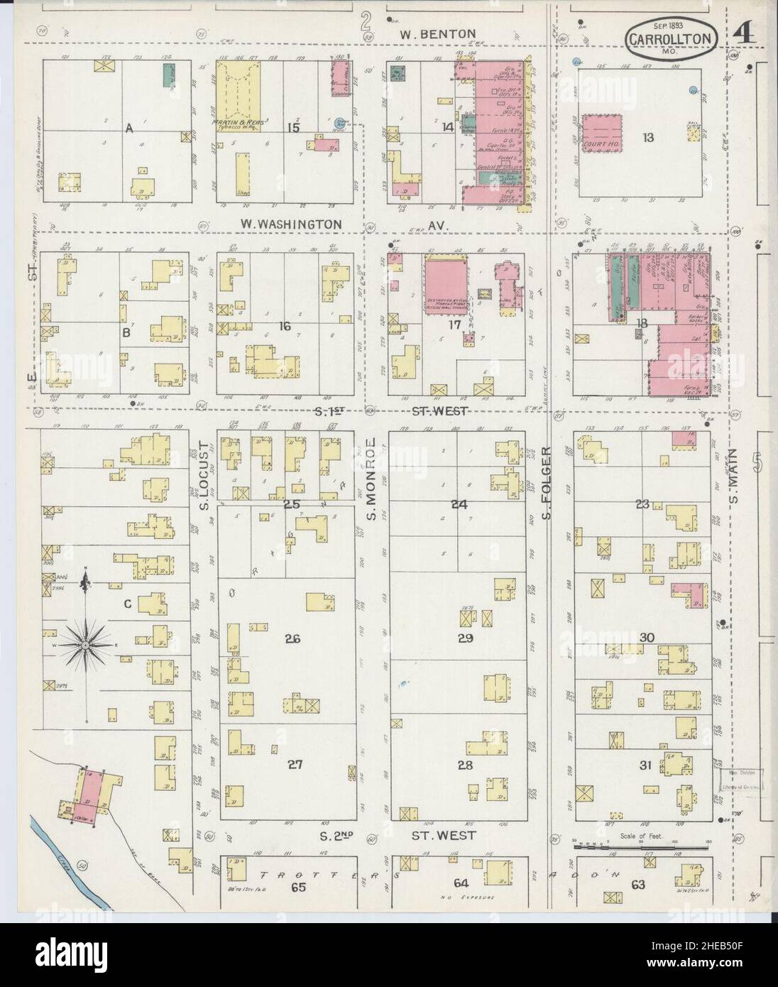 Carrollton missouri map hi-res stock photography and images - Alamy