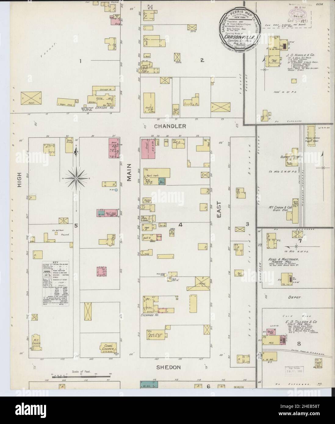 Map of sanilac hi-res stock photography and images - Alamy