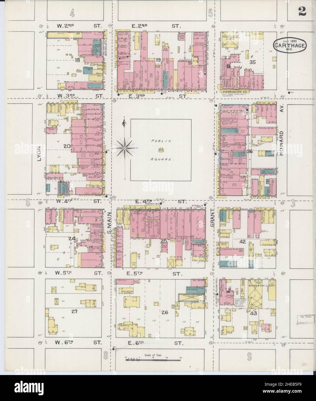 Map of carthage missouri hi-res stock photography and images - Alamy