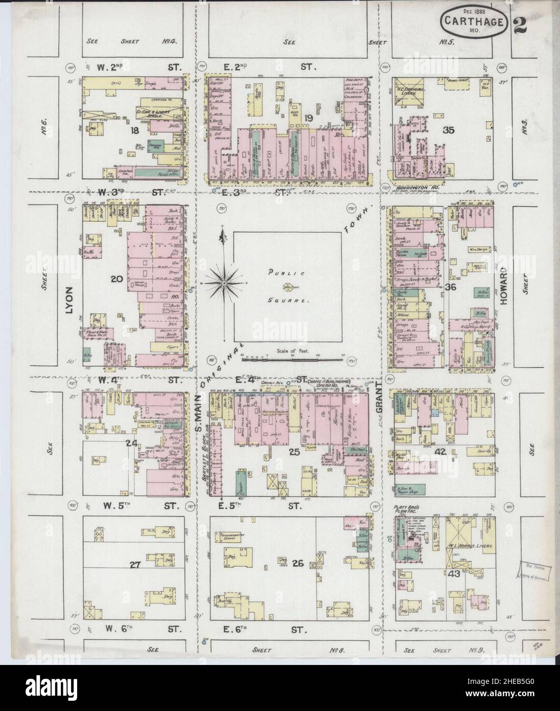 Map of carthage missouri hi-res stock photography and images - Alamy