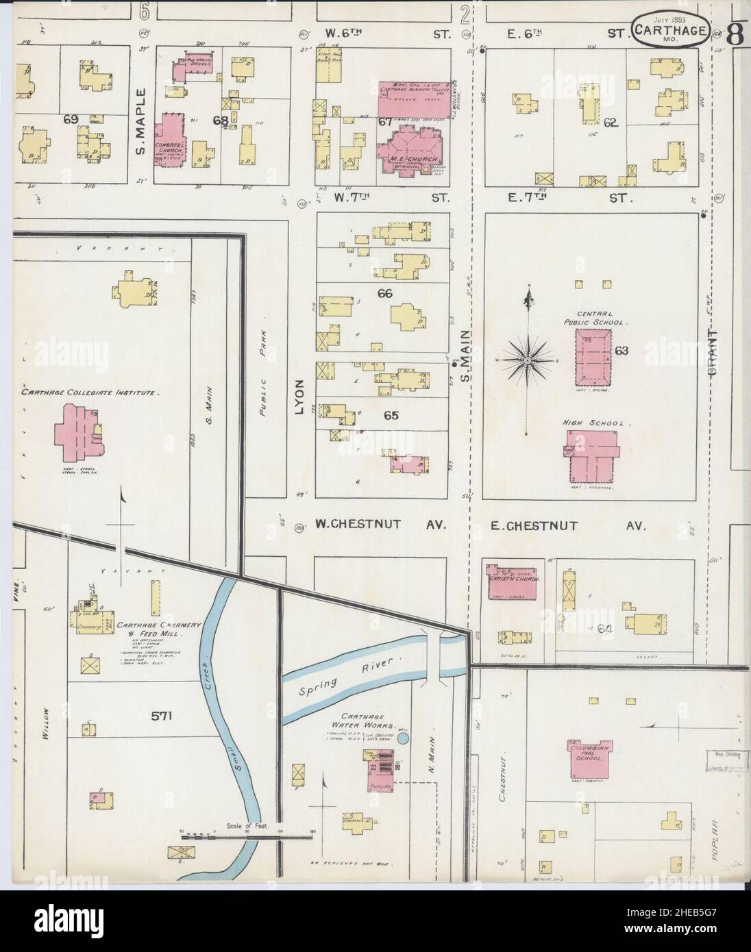 Map of carthage missouri hi-res stock photography and images - Alamy